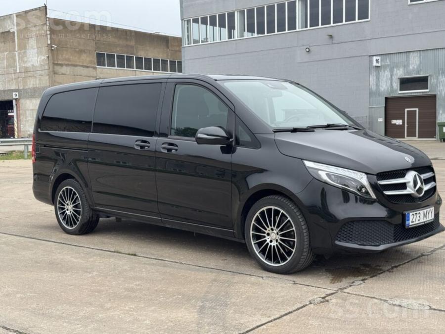 Black Mercedes-Benz V 250 2022 in Riga, with an engine capacity of 2.00 L and mileage of 102 thousand km for 39900 €, photo 1 on AUTOMOTO.COM.LV