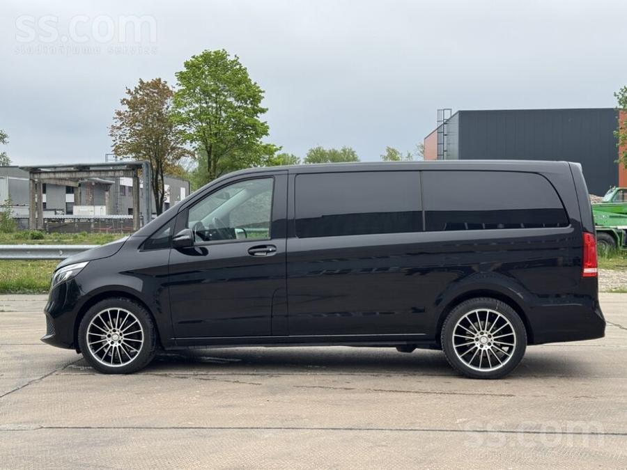 Black Mercedes-Benz V 250 2022 in Riga, with an engine capacity of 2.00 L and mileage of 102 thousand km for 39900 €, photo 7 on AUTOMOTO.COM.LV
