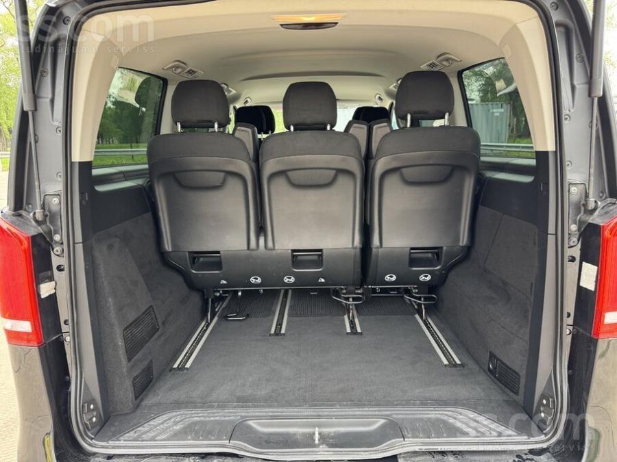 Black Mercedes-Benz V 250 2022 in Riga, with an engine capacity of 2.00 L and mileage of 102 thousand km for 39900 €, photo 10 on AUTOMOTO.COM.LV