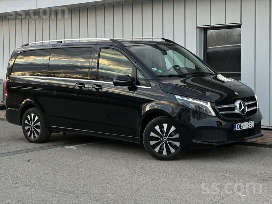 Black Mercedes-Benz V 250 2023 in Riga, with an engine capacity of 2.00 L and mileage of 44 thousand km for 55800 €, photo 1 on AUTOMOTO.COM.LV