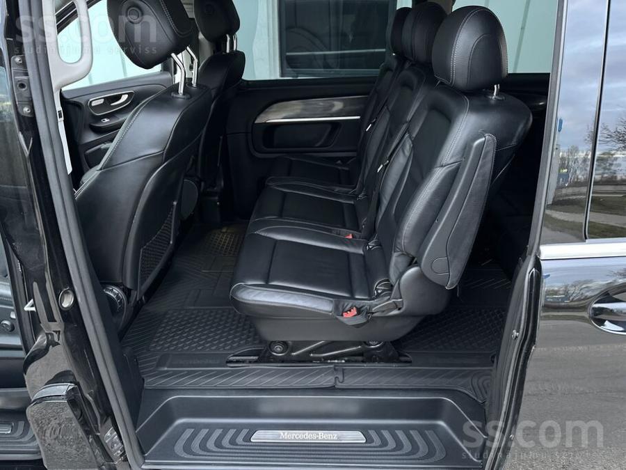 Black Mercedes-Benz V 250 2023 in Riga, with an engine capacity of 2.00 L and mileage of 44 thousand km for 55800 €, photo 24 on AUTOMOTO.COM.LV