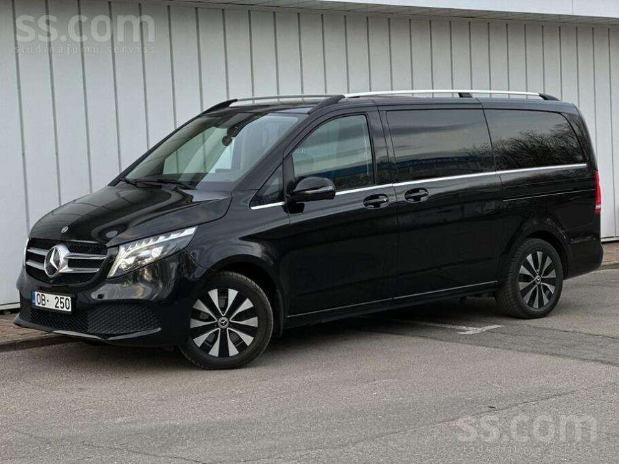 Black Mercedes-Benz V 250 2023 in Riga, with an engine capacity of 2.00 L and mileage of 44 thousand km for 55800 €, photo 35 on AUTOMOTO.COM.LV