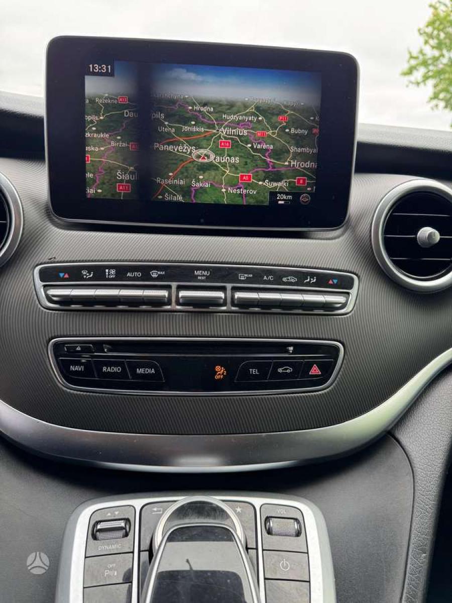 Blue Mercedes-Benz V 250 2018 in Kaunas, with an engine capacity of 2.14 L and mileage of 220 thousand km for 26500 €, photo 11 on AUTOMOTO.COM.LV