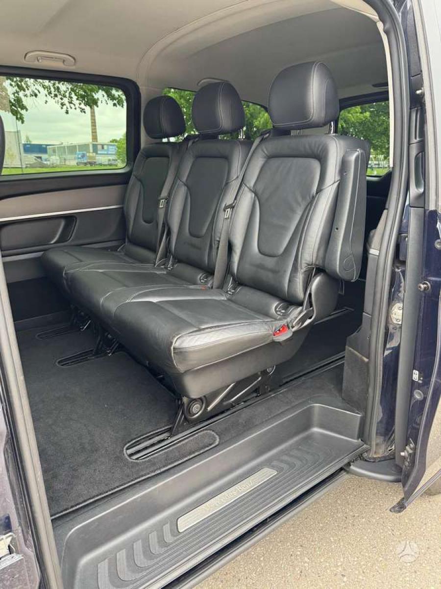 Blue Mercedes-Benz V 250 2018 in Kaunas, with an engine capacity of 2.14 L and mileage of 220 thousand km for 26500 €, photo 15 on AUTOMOTO.COM.LV