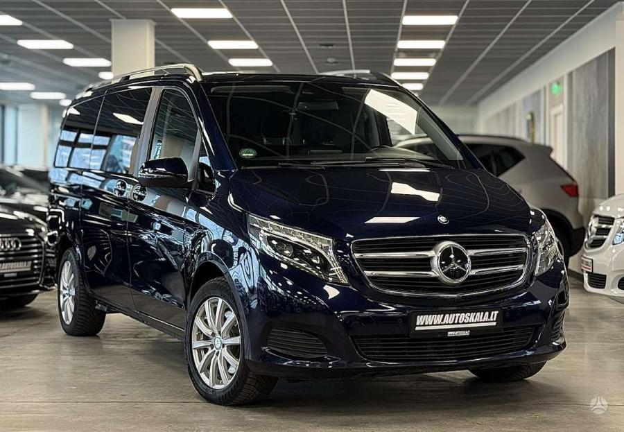 Blue Mercedes-Benz V 250 2017 in Klaipeda, with an engine capacity of 2.14 L and mileage of 259 thousand km for 30900 €, photo 29 on AUTOMOTO.COM.LV