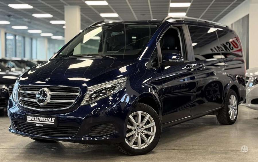 Blue Mercedes-Benz V 250 2017 in Klaipeda, with an engine capacity of 2.14 L and mileage of 259 thousand km for 30900 €, photo 30 on AUTOMOTO.COM.LV