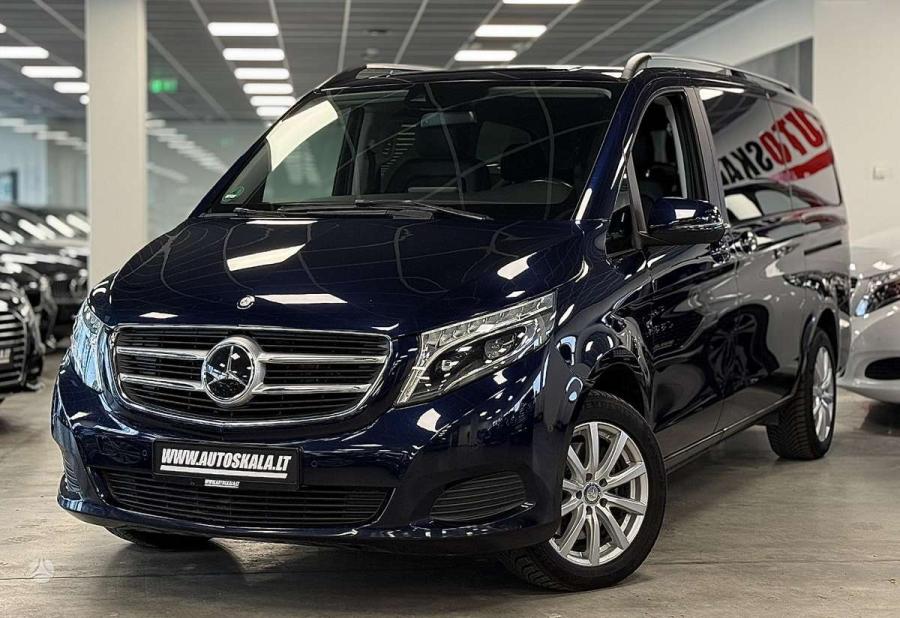 Blue Mercedes-Benz V 250 2017 in Klaipeda, with an engine capacity of 2.14 L and mileage of 259 thousand km for 30900 €, photo 33 on AUTOMOTO.COM.LV