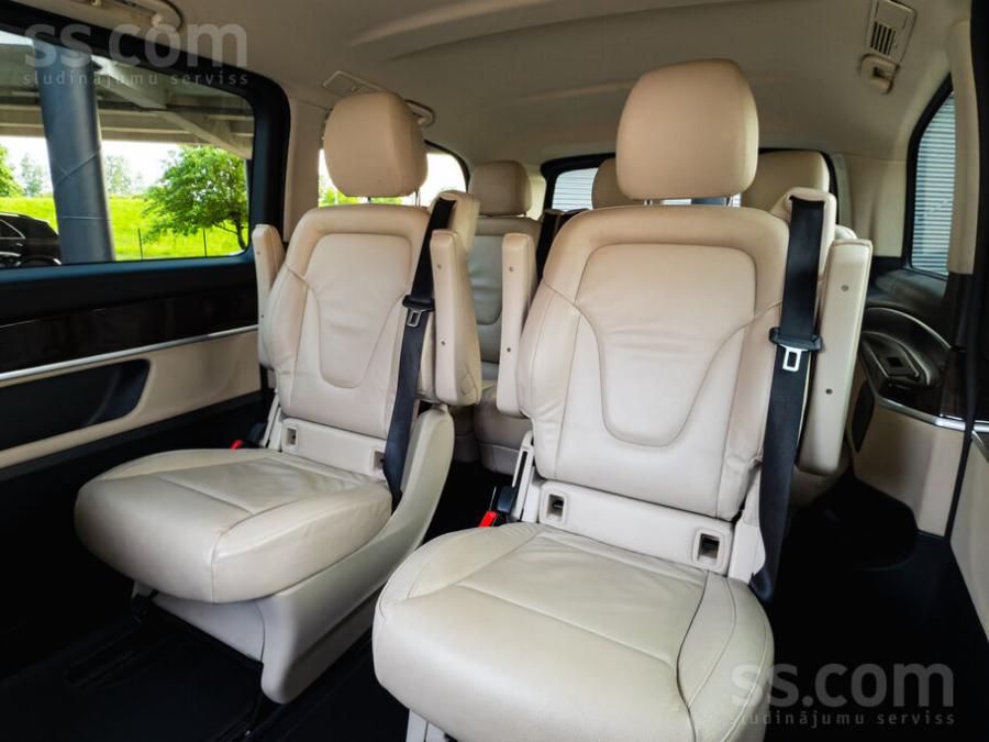 Brown Mercedes-Benz V 250 2018 in Riga, with an engine capacity of 2.20 L and mileage of 169 thousand km for 68900 €, photo 13 on AUTOMOTO.COM.LV