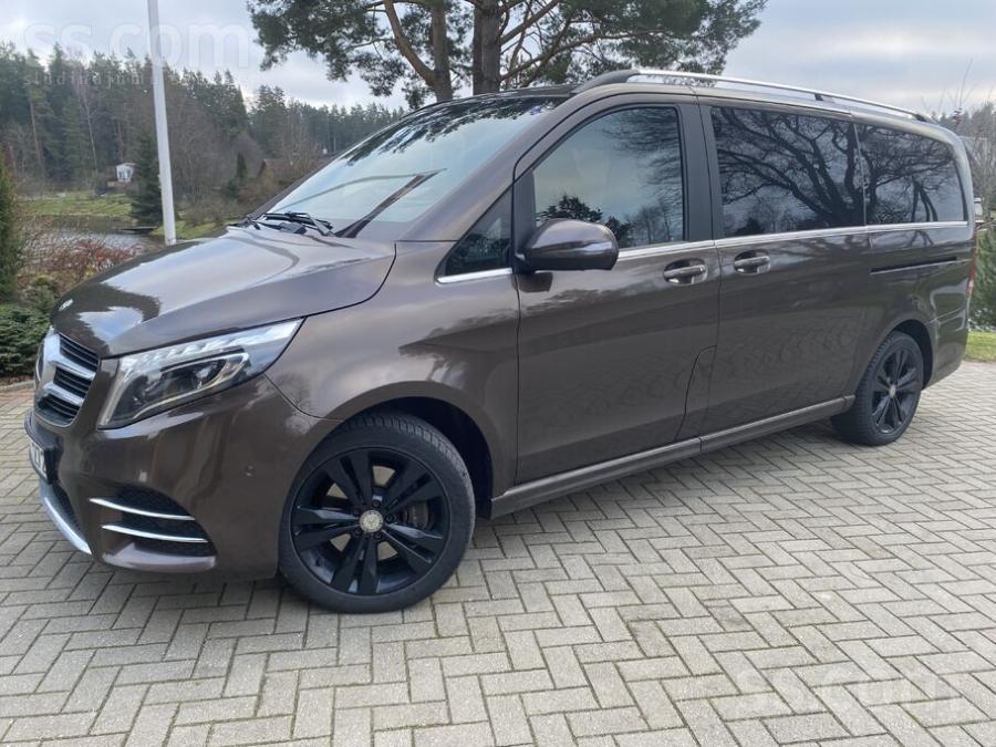 Brown Mercedes-Benz V 250 2018 in Riga, with an engine capacity of 2.20 L and mileage of 110 thousand km for 45000 €, photo 1 on AUTOMOTO.COM.LV