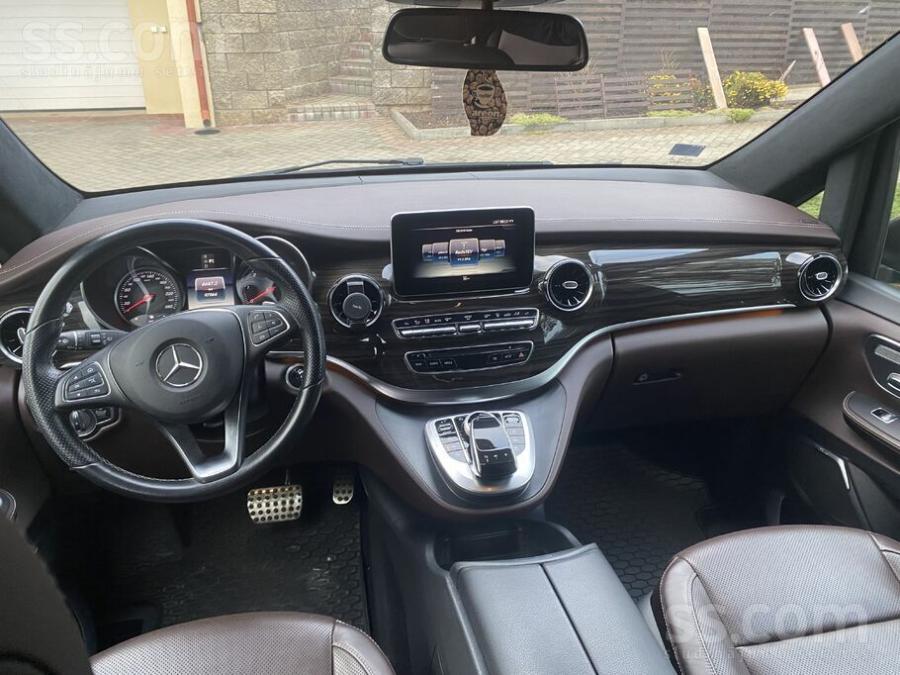 Brown Mercedes-Benz V 250 2018 in Riga, with an engine capacity of 2.20 L and mileage of 110 thousand km for 45000 €, photo 13 on AUTOMOTO.COM.LV