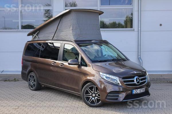 Brown Mercedes-Benz V 250 2016 in Riga, with an engine capacity of 2.10 L and mileage of 304 thousand km for 36495 €, photo 5 on AUTOMOTO.COM.LV