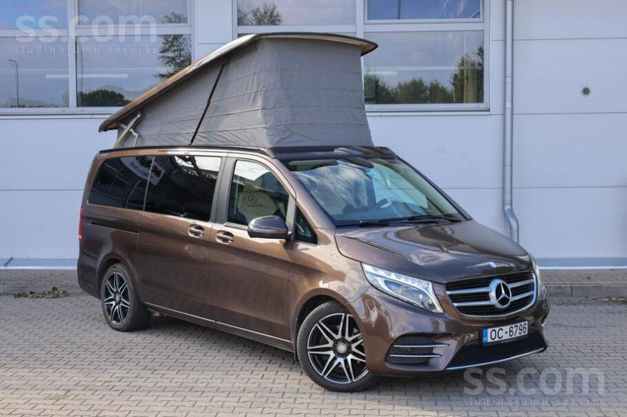Brown Mercedes-Benz V 250 2016 in Riga, with an engine capacity of 2.10 L and mileage of 304 thousand km for 36495 €, photo 5 on AUTOMOTO.COM.LV