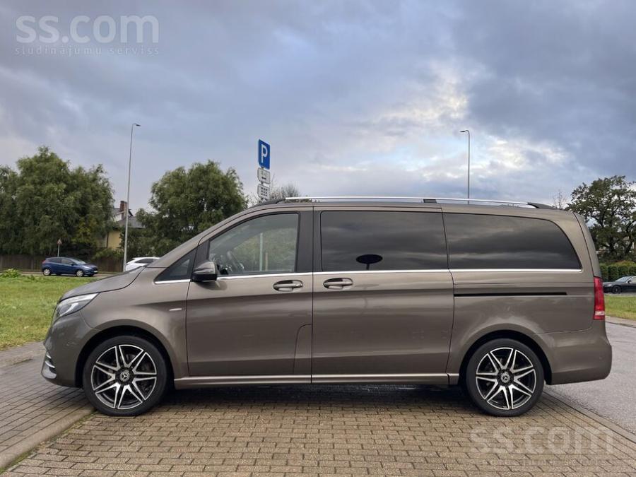 Brown Mercedes-Benz V 250 2017 in Riga, with an engine capacity of 2.20 L and mileage of 226 thousand km for 38500 €, photo 6 on AUTOMOTO.COM.LV