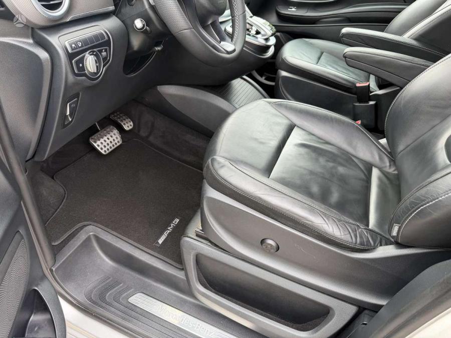 Grey Mercedes-Benz V 250 2019 in Vilnius, with an engine capacity of 2.20 L and mileage of 281 thousand km for 26300 €, photo 43 on AUTOMOTO.COM.LV