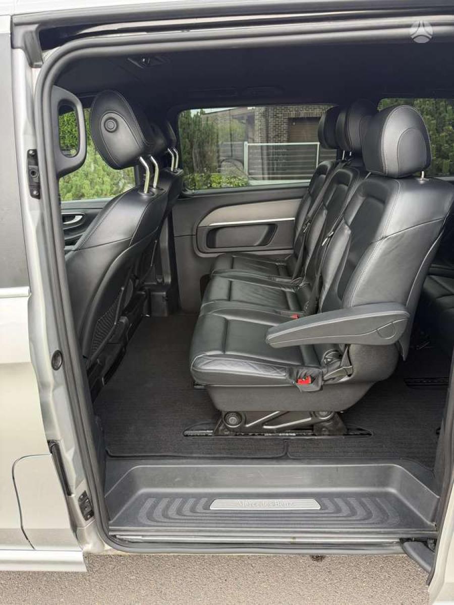 Grey Mercedes-Benz V 250 2019 in Vilnius, with an engine capacity of 2.20 L and mileage of 281 thousand km for 26300 €, photo 44 on AUTOMOTO.COM.LV