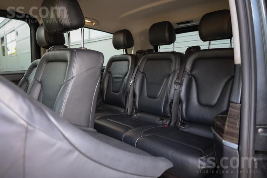 Grey Mercedes-Benz V 250 2016 in Riga, with an engine capacity of 2.20 L and mileage of 280 thousand km for 19995 €, photo 16 on AUTOMOTO.COM.LV