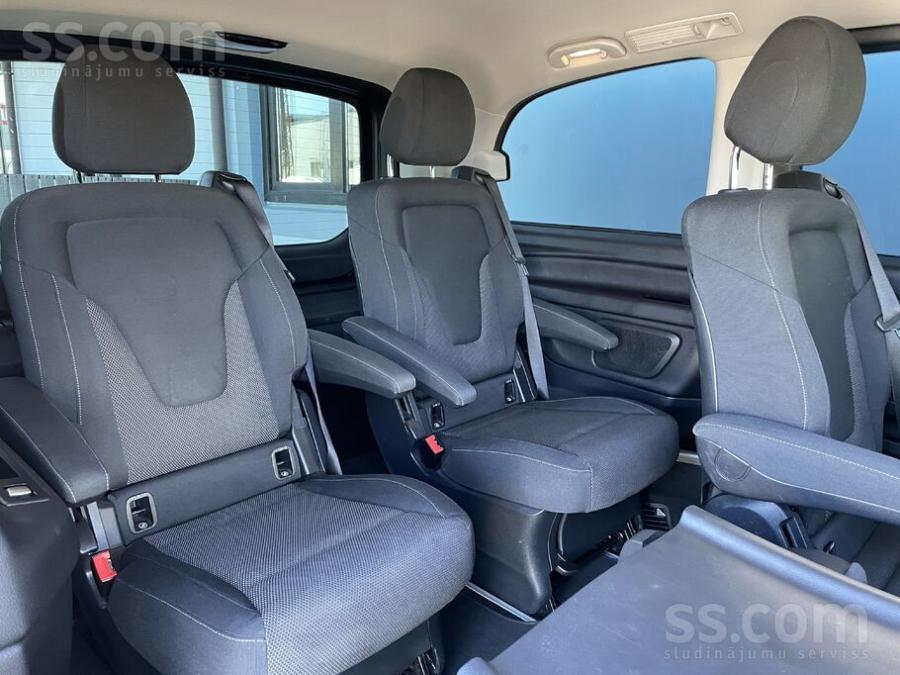 Grey Mercedes-Benz V 250 2017 in Talsi, with an engine capacity of 2.10 L and mileage of 155 thousand km for 21500 €, photo 9 on AUTOMOTO.COM.LV