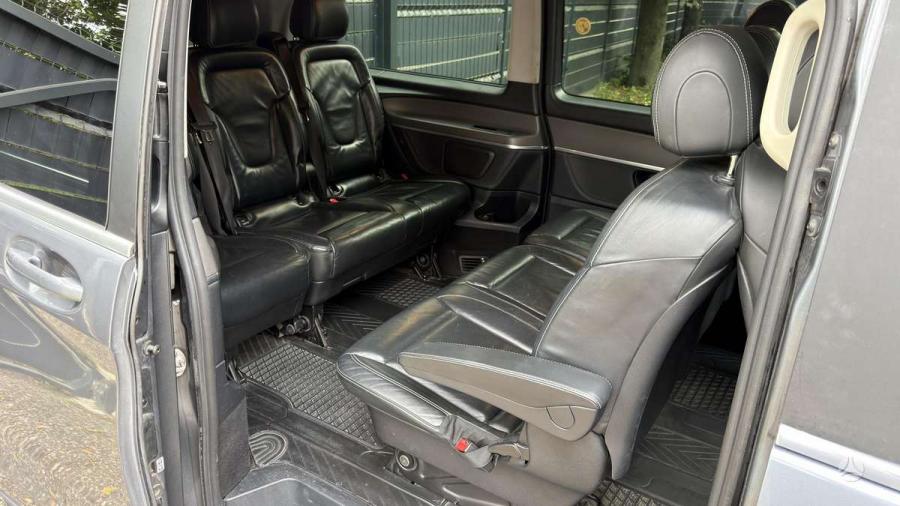 Grey Mercedes-Benz V 250 2019 in Jonava, with an engine capacity of 1.95 L and mileage of 270 thousand km for 18500 €, photo 21 on AUTOMOTO.COM.LV