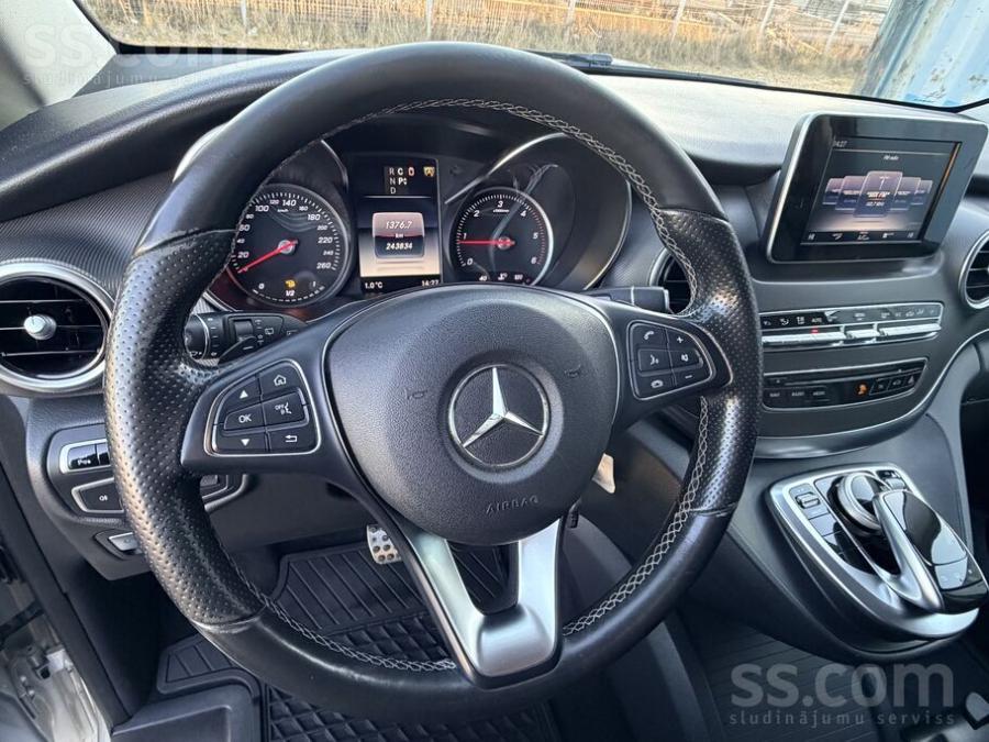 Mercedes-Benz V 250 2016 in Riga, with an engine capacity of 2.10 L and mileage of 243 thousand km for 23995 €, photo 19 on AUTOMOTO.COM.LV