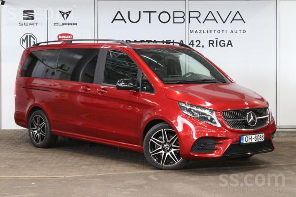 Mercedes-Benz V 250 2023 in Riga on AUTOMOTO.COM.LV Red Mercedes-Benz V 250 2023 in Riga, with an engine capacity of 2.00 L and mileage of 13 thousand km for 55990 €, photo 4 on AUTOMOTO.COM.LV