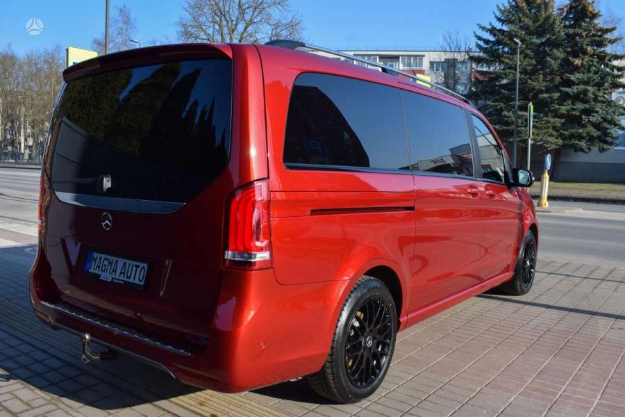 Red Mercedes-Benz V 250 2018 in Marijampole, with an engine capacity of 2.14 L and mileage of 85 thousand km for 43950 €, photo 8 on AUTOMOTO.COM.LV