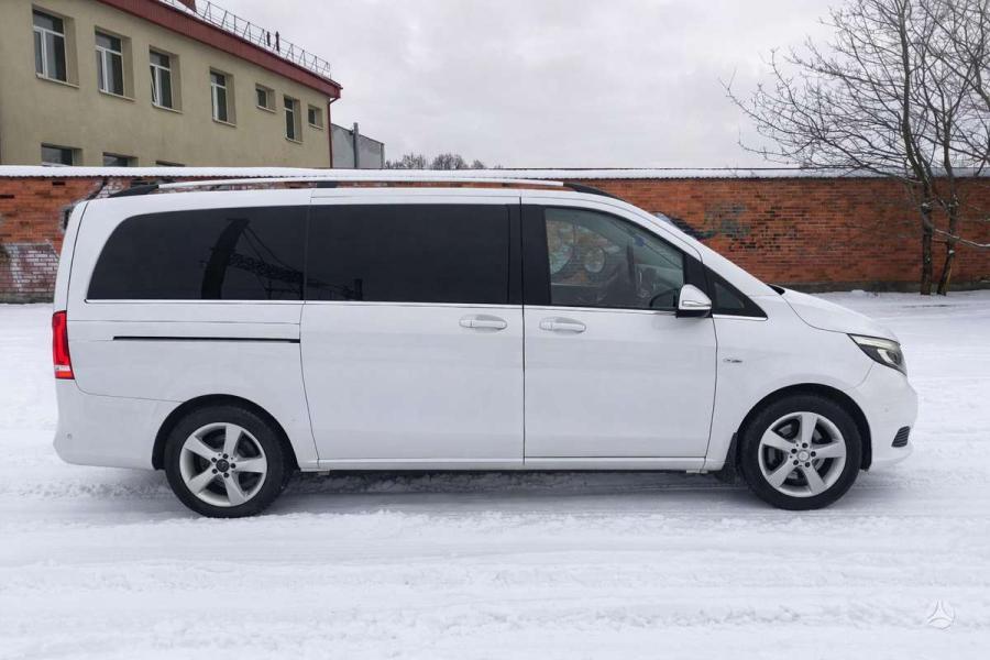 White Mercedes-Benz V 250 2014 in Siauliai, with an engine capacity of 2.10 L and mileage of 374 thousand km for 19500 €, photo 8 on AUTOMOTO.COM.LV