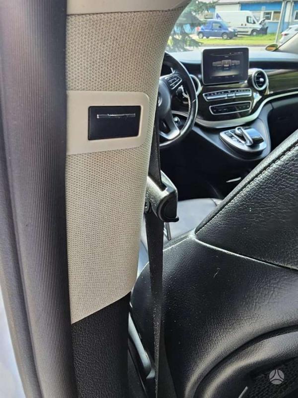 White Mercedes-Benz V 250 2016 in Marijampole, with an engine capacity of 2.14 L and mileage of 240 thousand km for 28900 €, photo 8 on AUTOMOTO.COM.LV