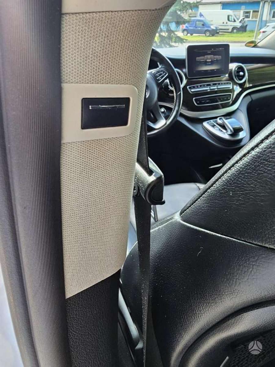 White Mercedes-Benz V 250 2016 in Marijampole, with an engine capacity of 2.14 L and mileage of 240 thousand km for 28900 €, photo 9 on AUTOMOTO.COM.LV