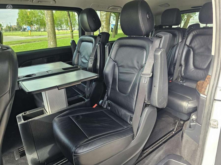 White Mercedes-Benz V 250 2016 in Marijampole, with an engine capacity of 2.14 L and mileage of 240 thousand km for 28900 €, photo 8 on AUTOMOTO.COM.LV