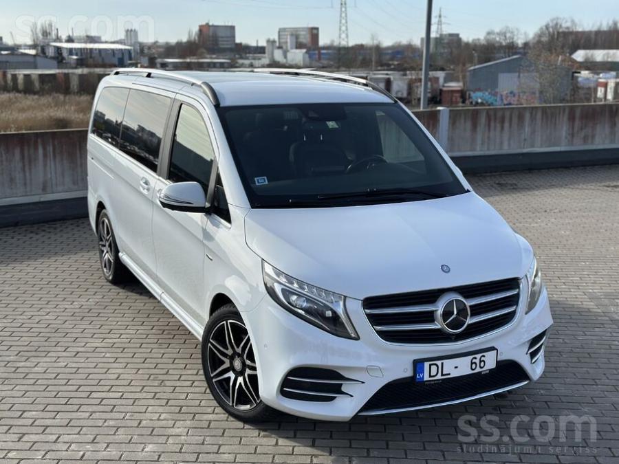 White Mercedes-Benz V 250 2017 in Riga, with an engine capacity of 2.20 L and mileage of 225 thousand km for 39000 €, photo 1 on AUTOMOTO.COM.LV