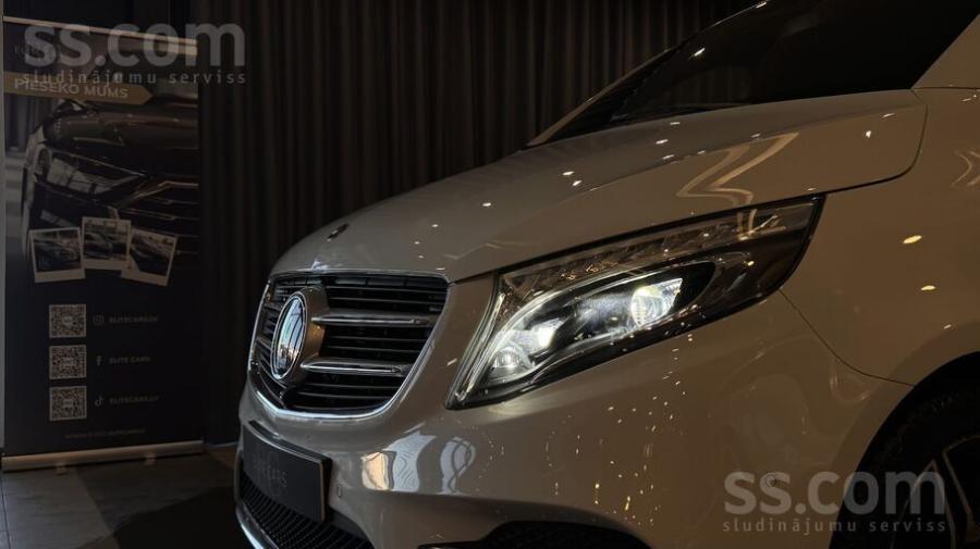 White Mercedes-Benz V 250 2016 in Riga, with an engine capacity of 2.20 L and mileage of 268 thousand km for 29990 €, photo 26 on AUTOMOTO.COM.LV