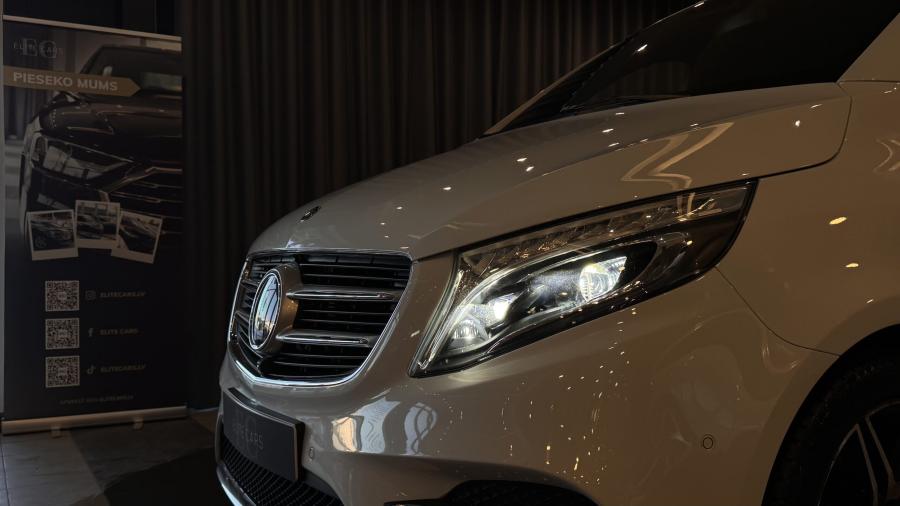 White Mercedes-Benz V 250 2016 in Riga, with an engine capacity of 2.20 L and mileage of 268 thousand km for 29990 €, photo 25 on AUTOMOTO.COM.LV