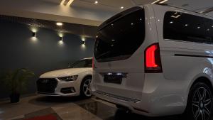White Mercedes-Benz V 250 2016 in Riga, with an engine capacity of 2.20 L and mileage of 268 thousand km for 29990 €, photo 26 on AUTOMOTO.COM.LV