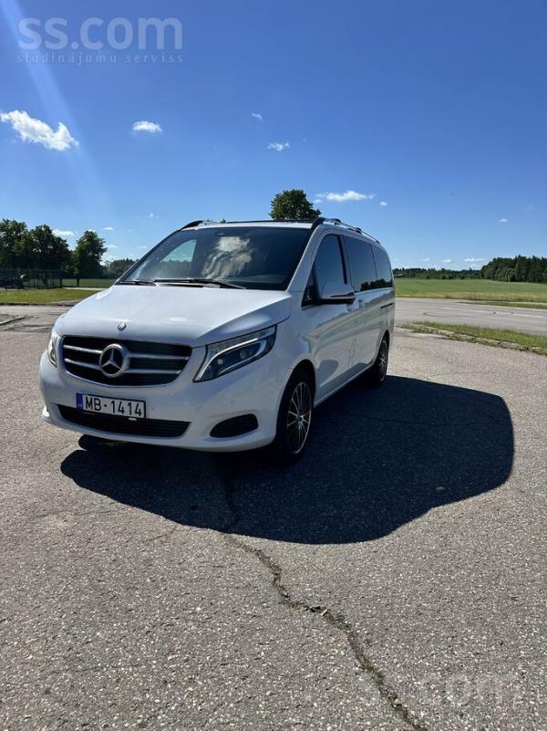 White Mercedes-Benz V 250 2017 in Riga, with an engine capacity of 2.20 L and mileage of 244 thousand km for 26000 €, photo 1 on AUTOMOTO.COM.LV