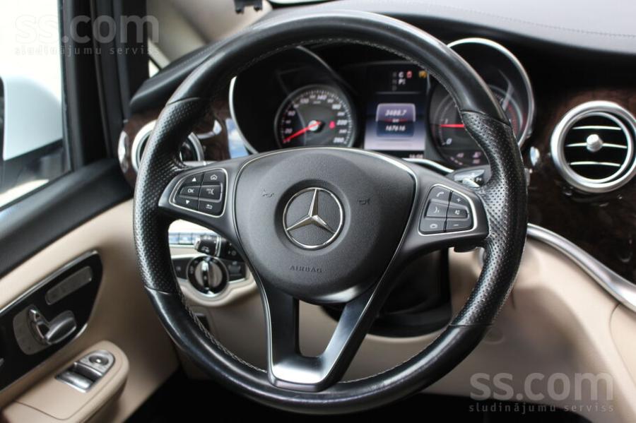 Balts Mercedes-Benz V 250 2017 Rīga, ar dzinēja tilpumu 2.20 L un nobraukumu 168 tūkst. km par 32900 €, foto 10 vietnē AUTOMOTO.COM.LV