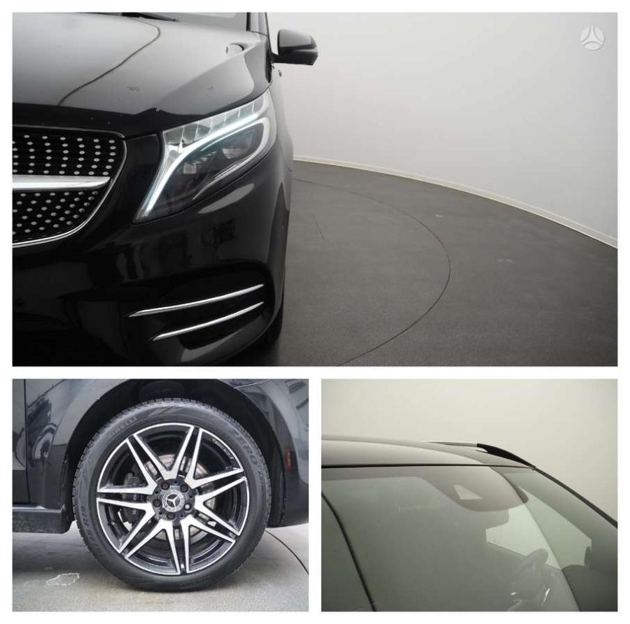 Black Mercedes-Benz V 300 2020 in Vilnius, with an engine capacity of 1.95 L and mileage of 147 thousand km for 53500 €, photo 8 on AUTOMOTO.COM.LV