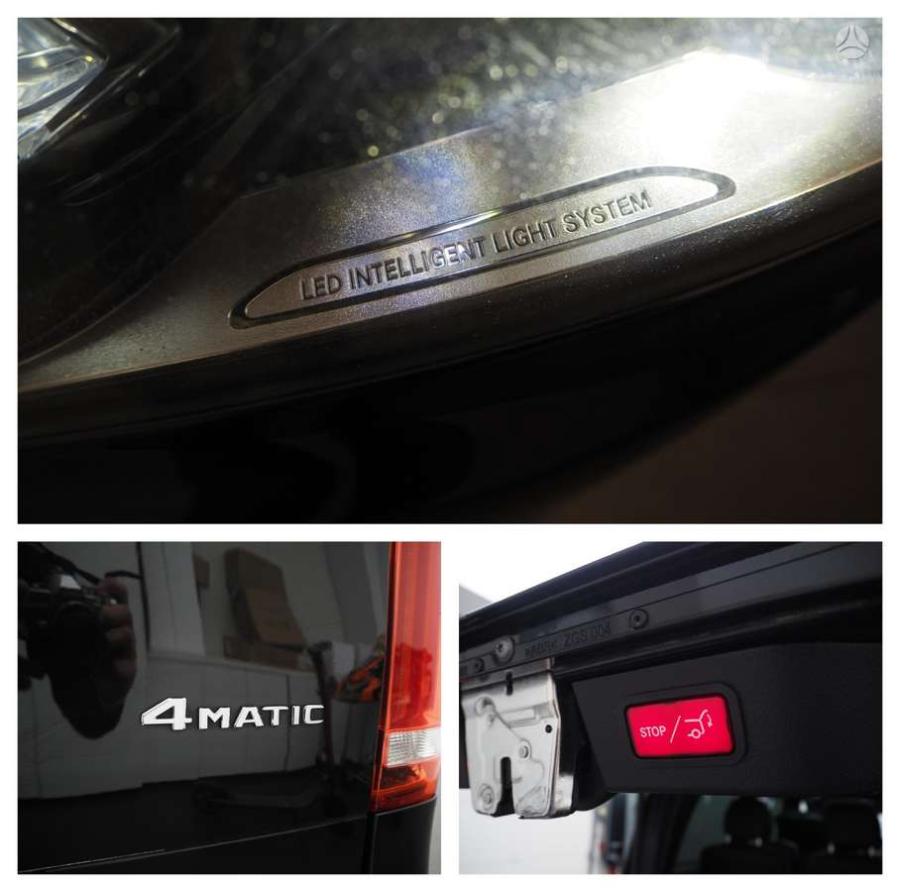 Black Mercedes-Benz V 300 2020 in Vilnius, with an engine capacity of 1.95 L and mileage of 147 thousand km for 53500 €, photo 11 on AUTOMOTO.COM.LV