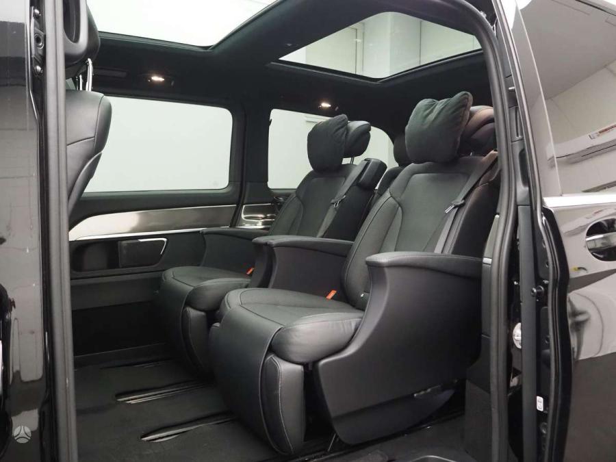 Black Mercedes-Benz V 300 2020 in Vilnius, with an engine capacity of 1.95 L and mileage of 147 thousand km for 53500 €, photo 14 on AUTOMOTO.COM.LV