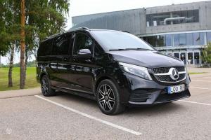 Black Mercedes-Benz V 300 2022 in Kedainiai, with an engine capacity of 1.95 L and mileage of 128 thousand km for 59000 €, photo  on AUTOMOTO.COM.LV