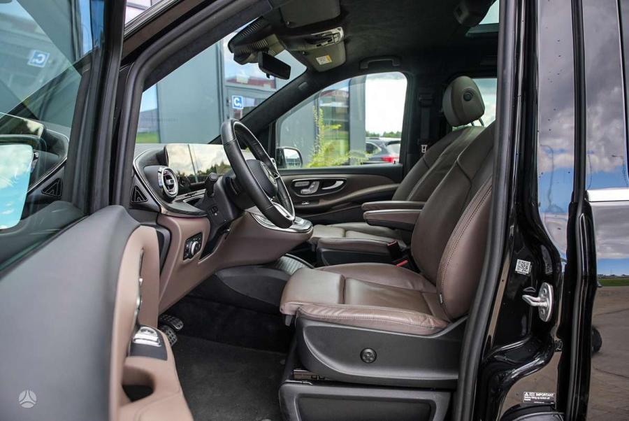 Black Mercedes-Benz V 300 2025 in Kaunas, with an engine capacity of 1.95 L and mileage of 25 thousand km for 94950 €, photo 21 on AUTOMOTO.COM.LV