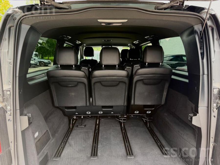 Black Mercedes-Benz V 300 2020 in Riga, with an engine capacity of 2.00 L and mileage of 145 thousand km for 48000 €, photo 9 on AUTOMOTO.COM.LV