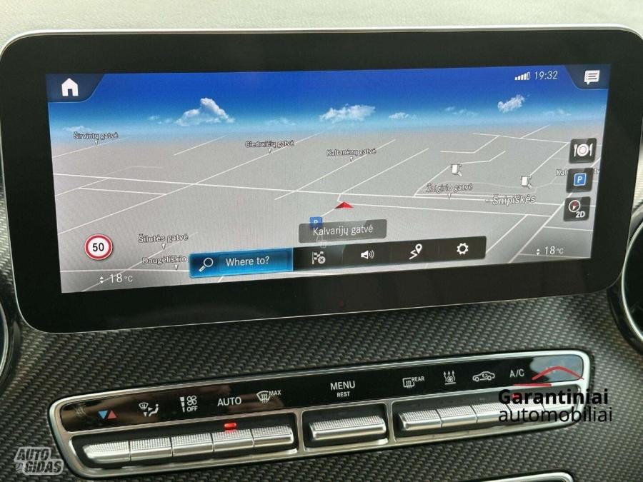 Black Mercedes-Benz V 300 2021 in Avizieniai, with an engine capacity of 2.00 L and mileage of 124 thousand km for 49950 €, photo 28 on AUTOMOTO.COM.LV