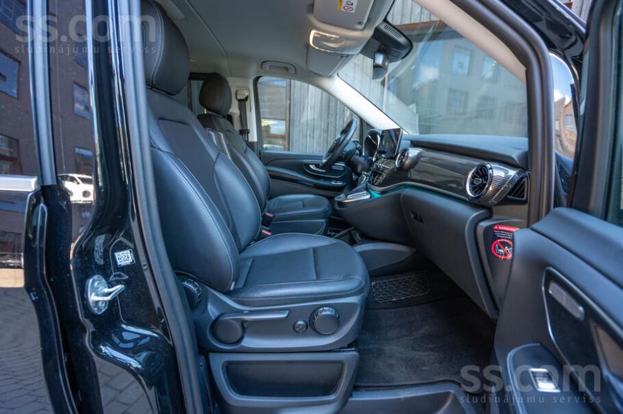 Black Mercedes-Benz V 300 2023 in Riga, with an engine capacity of 2.00 L and mileage of 35 thousand km for 48900 €, photo 24 on AUTOMOTO.COM.LV