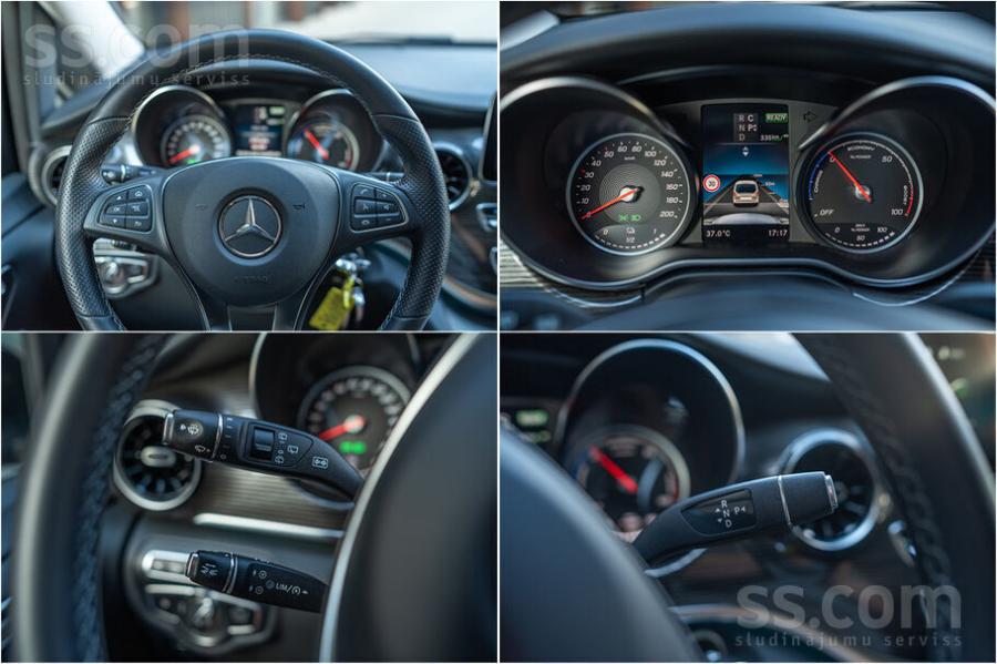 Black Mercedes-Benz V 300 2023 in Riga, with an engine capacity of 2.00 L and mileage of 35 thousand km for 48900 €, photo 27 on AUTOMOTO.COM.LV