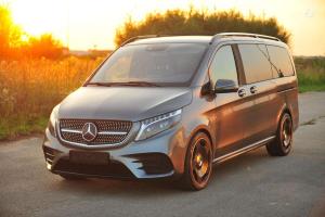 Grey Mercedes-Benz V 300 2019 in Kaunas, with an engine capacity of 1.95 L and mileage of 305 thousand km for 34990 €, photo  on AUTOMOTO.COM.LV