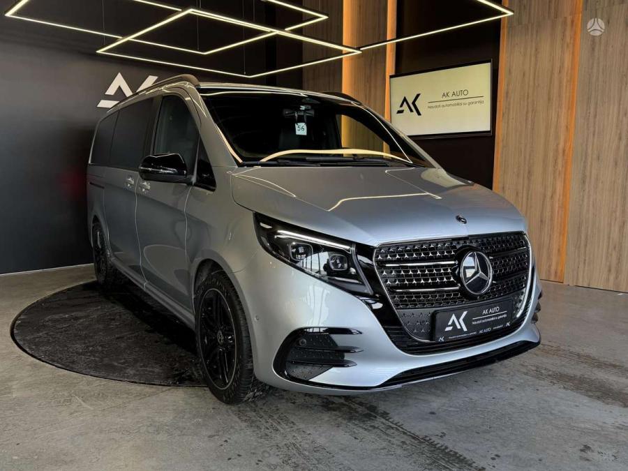 Pelēks Mercedes-Benz V 300 2024 Kauņa, ar dzinēja tilpumu 1.95 L un nobraukumu 8 tūkst. km par 79990 €, foto 3 vietnē AUTOMOTO.COM.LV