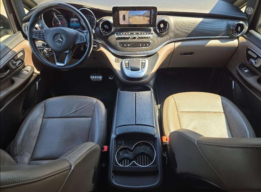 Grey Mercedes-Benz V 300 2020 in Klaipeda, with an engine capacity of 1.95 L and mileage of 111 thousand km for 23700 €, photo 5 on AUTOMOTO.COM.LV