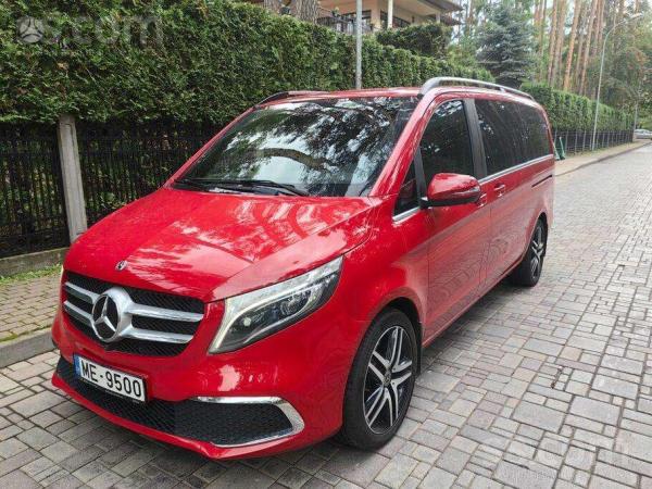 Red Mercedes-Benz V 300 2019 in Riga, with an engine capacity of 1.95 L and mileage of 64 thousand km for 46900 €, photo 1 on AUTOMOTO.COM.LV