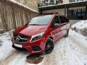 Red Mercedes-Benz V 300 2020 in Vilnius, with an engine capacity of 1.95 L and mileage of 124 thousand km for 49999 €, photo  on AUTOMOTO.COM.LV