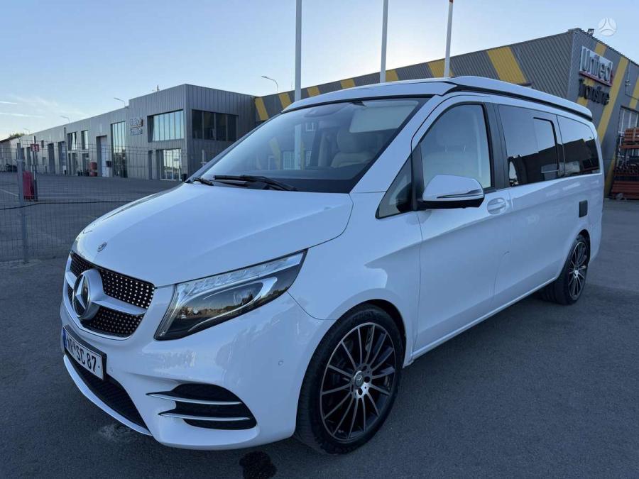 White Mercedes-Benz V 300 2020 in Palanga, with an engine capacity of 2.00 L and mileage of 148 thousand km for 51900 €, photo 12 on AUTOMOTO.COM.LV